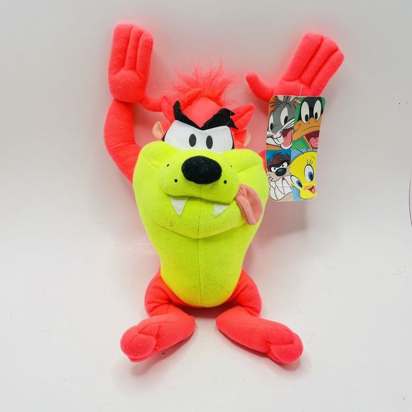 toy factory | Toys | Looney Tunes Taz Plush Neon Orange Tazmanian Devil ...